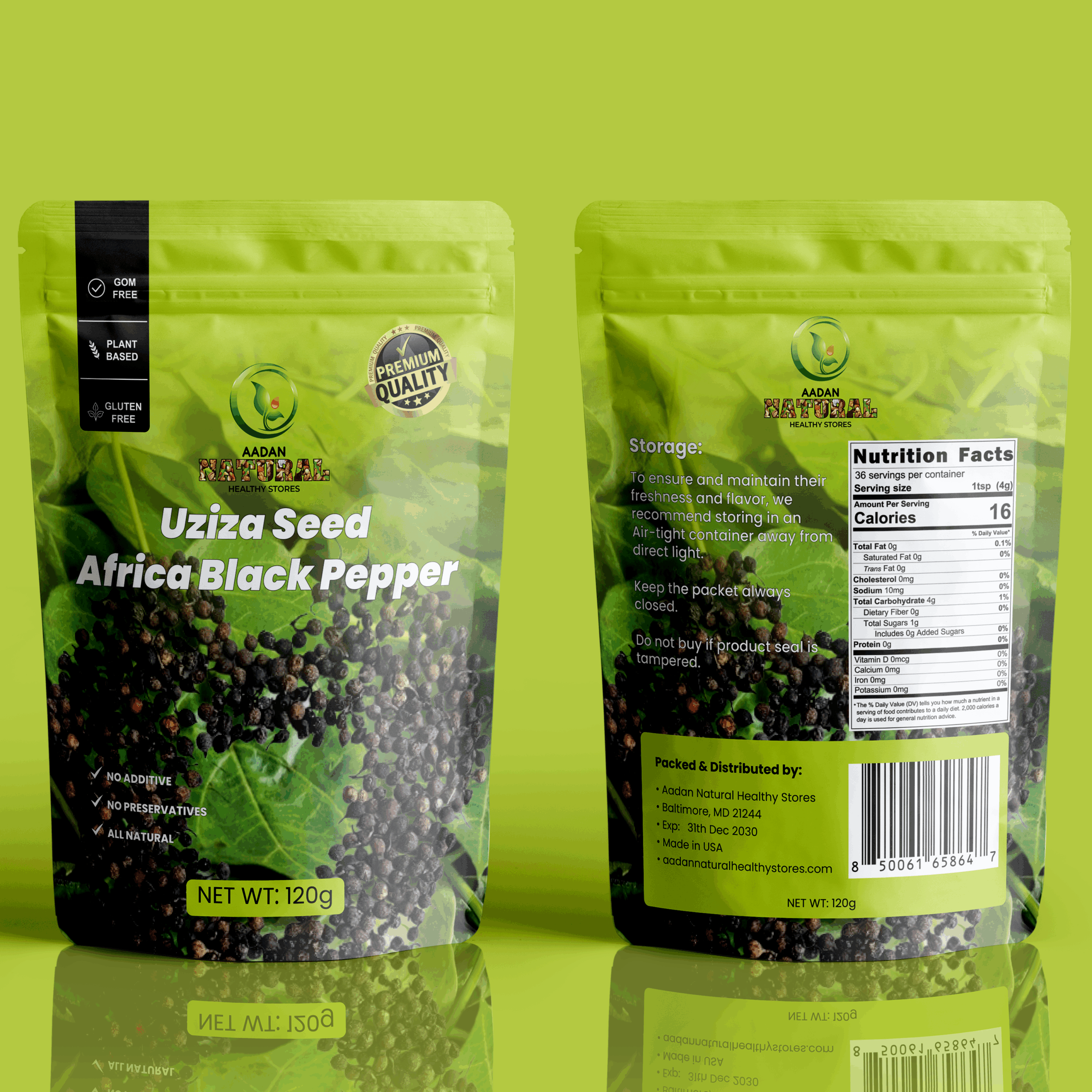 Uziza Seed- African Black Pepper- 72 grams - Aadan Natural Healthy Store